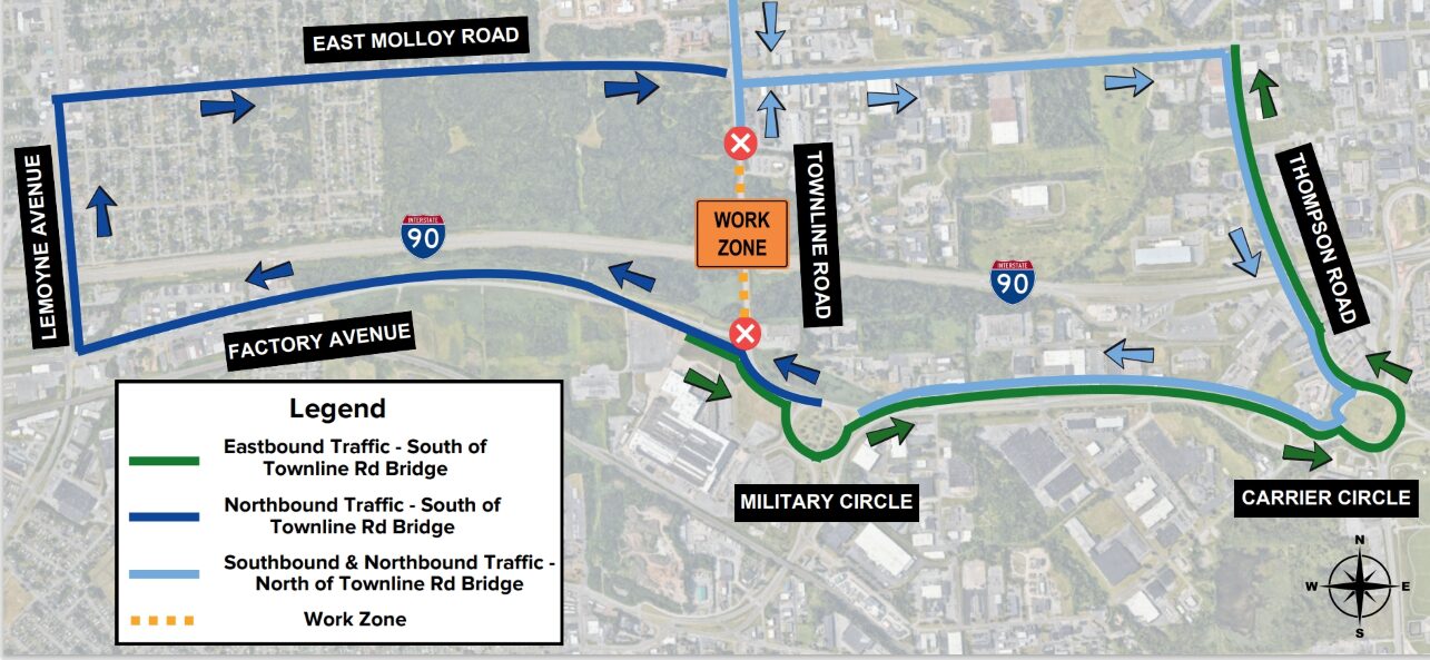 Crews to replace bridge along Townline Road that spans I-90 – Central ...